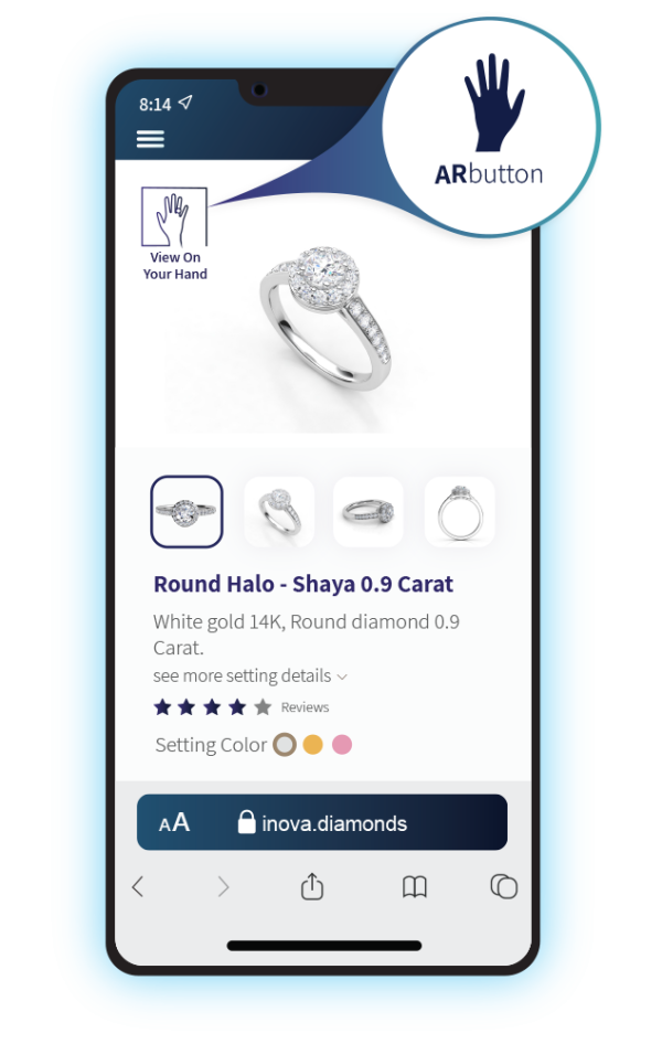 AR Button - AI-Based Virtual Try-On Augmented Reality Jewelry & Watches